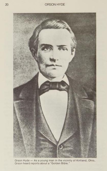 Orson Hyde, Member of the First Morman Quorum of Twelve, As Seen (Twice ...